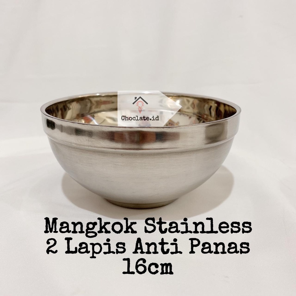 Jual MH Mangkok Stainless 2 lapis Anti Panas Mangkuk Korea | Shopee ...