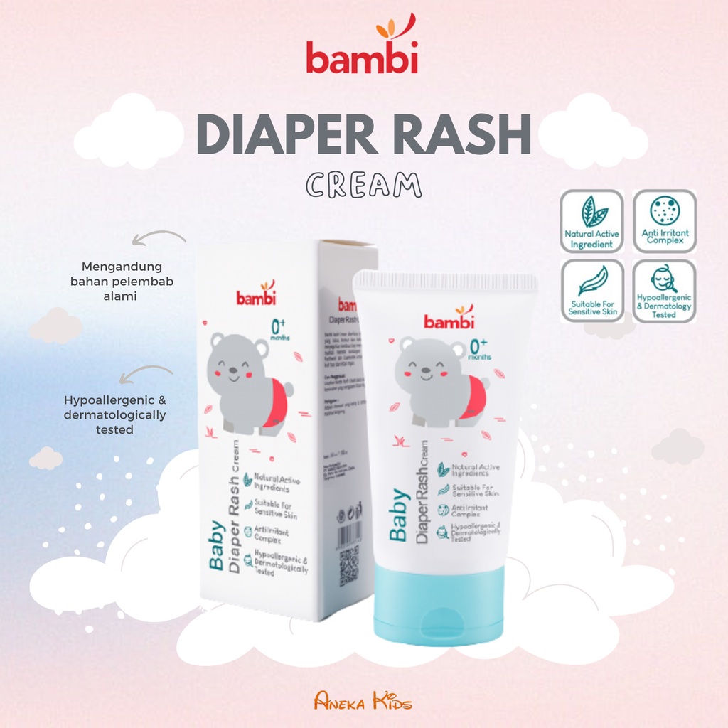 Jual Bambi Baby Diaper Rash Cream 50 ml - Krim untuk Kulit Ruam Bayi ...