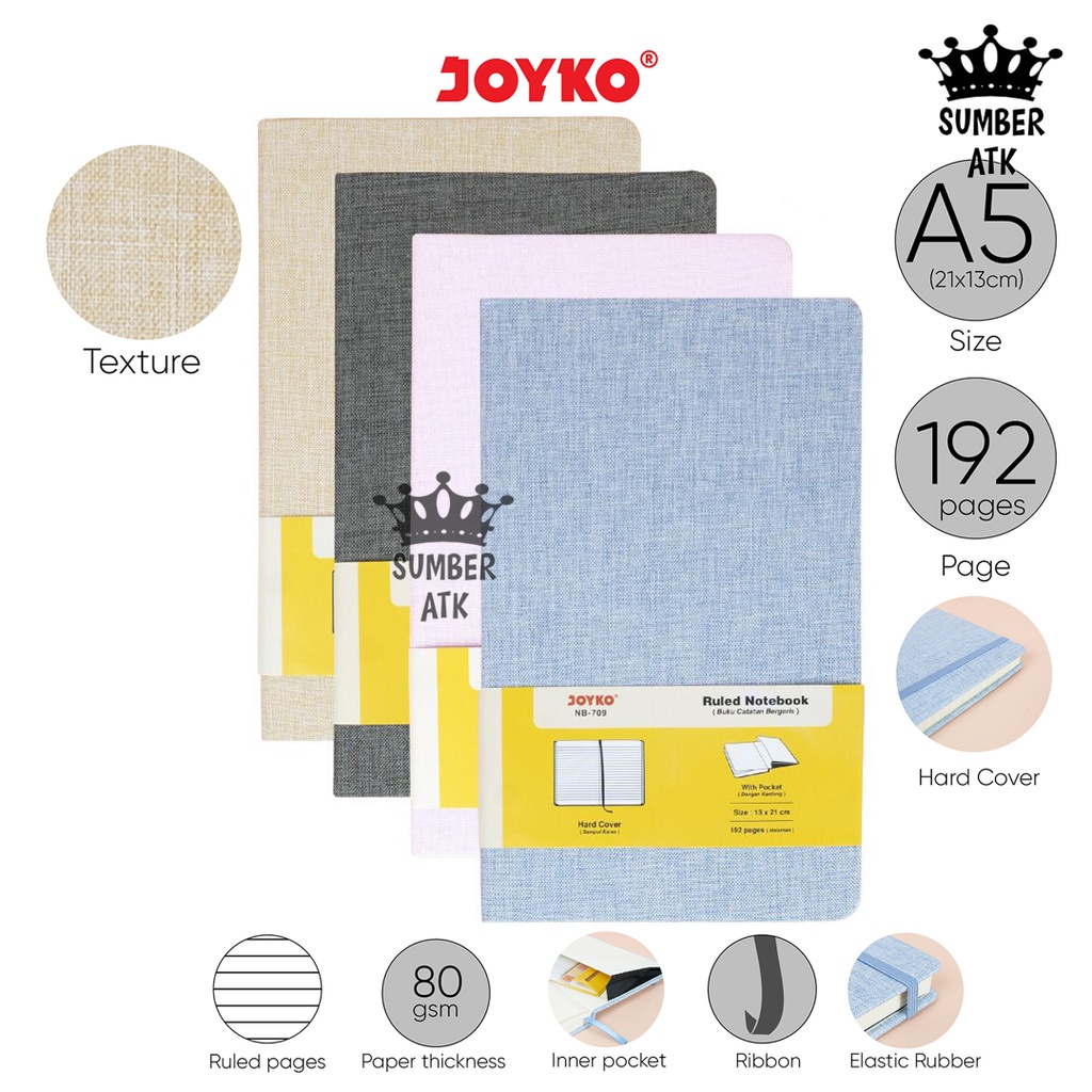 Jual Notebook Buku Tulis Catatan Diary Agenda Joyko Cloth Kain Hard ...