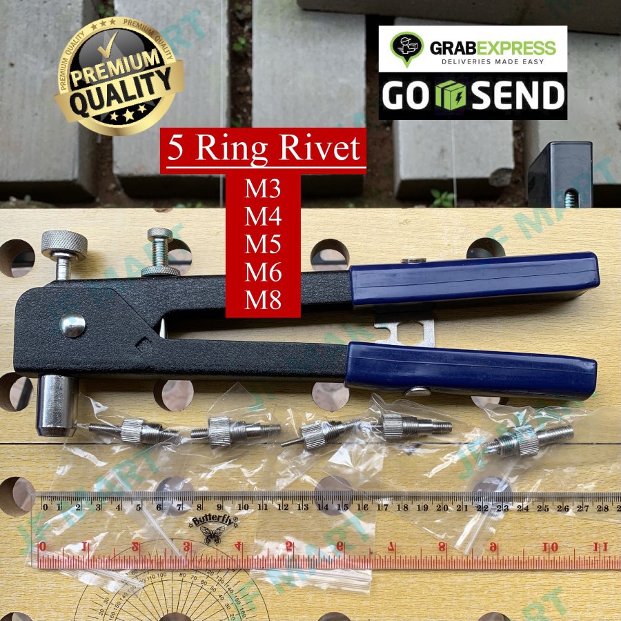 Jual Tang Rivet Nut 5 Ukuran Ring Rivette & 100Pcs Mur | Shopee Indonesia