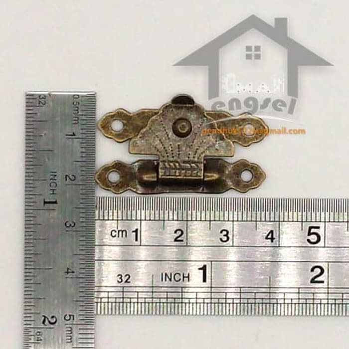 Jual Kunci box antik murah 38x20 mm G.46 / kuncian pengait untuk kotak ...