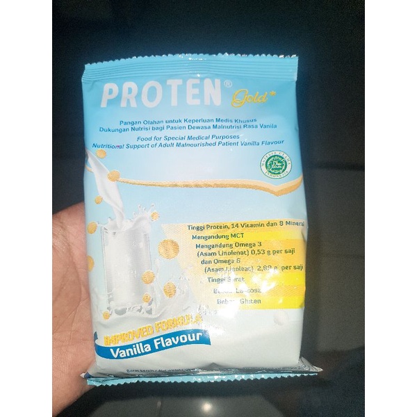 Jual proten gold 1 box 20 saset | Shopee Indonesia