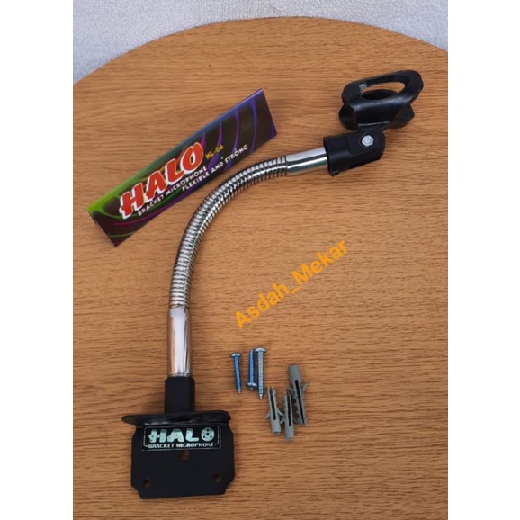 Jual Stand Mic Dinding 25cm Full Besi Spiral Croom Plus Holder Mic ...