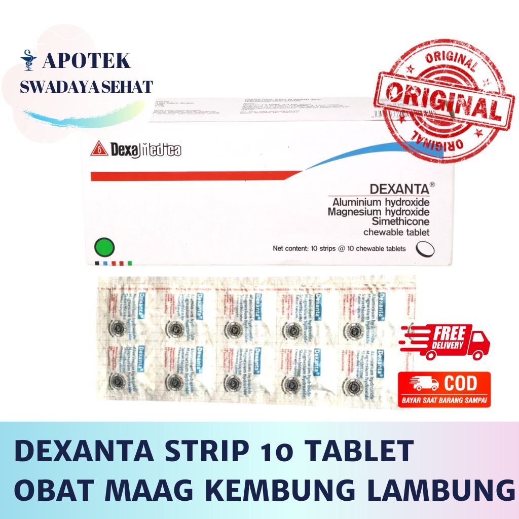 Jual DEXANTA STRIP 10 Tablet - Obat Maag Kembung Asam Lambung Dexa ...