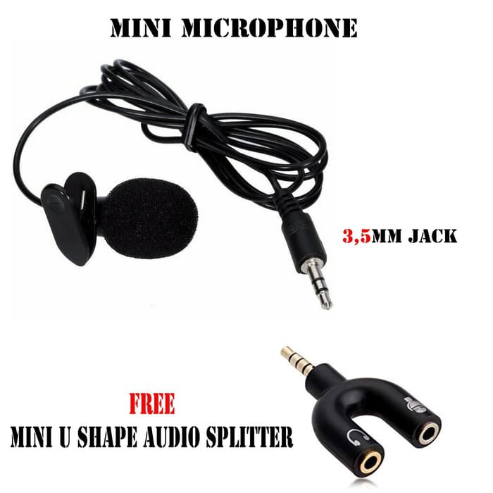 Jual Splitter U 1set microphone jack aux & splitter 2in1 mic headset ...