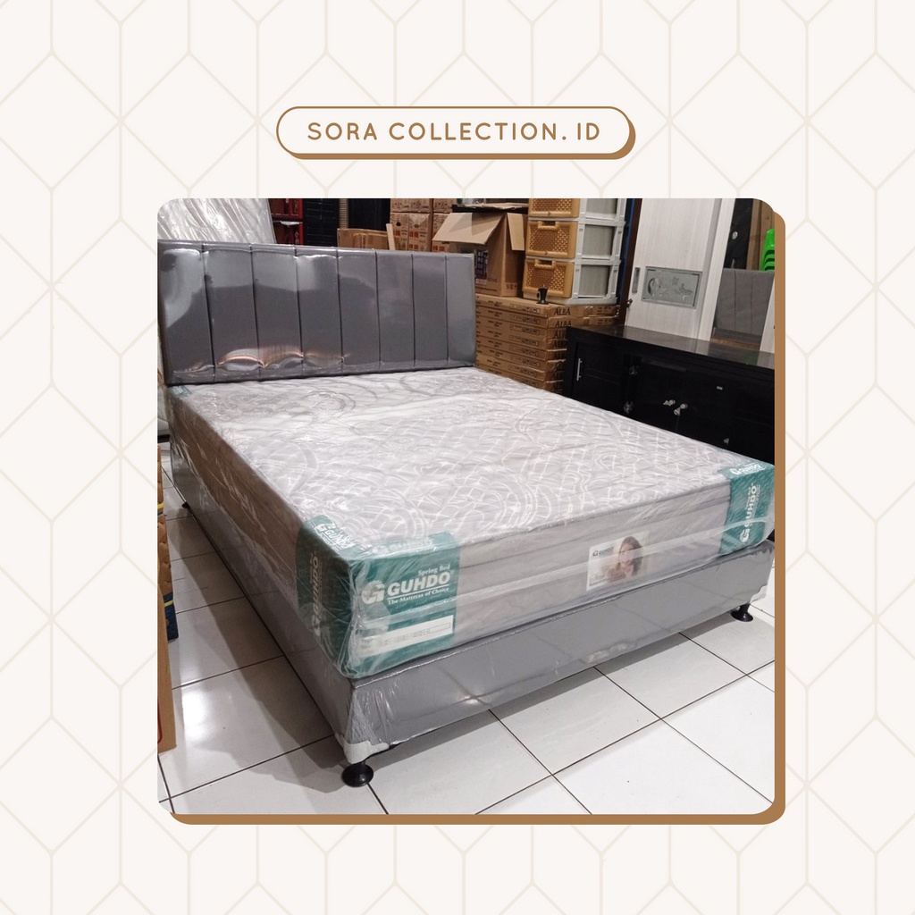 Jual Guhdo Springbed Tipe Standard Plush Top 120x200 + Divan Laci Full Set | Shopee Indonesia