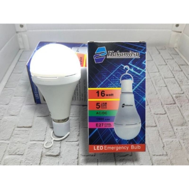 Jual Bohlam LED Lampu Emergency Lampu Magic HAKAMITSU 16 watt | Shopee ...