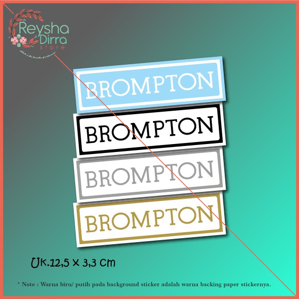Jual Sticker BROMPTON | Cutting Sticker BROMPTON | Sticker Frame Sepeda | Shopee Indonesia