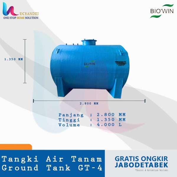 Jual Tangki Air Tanam 4000 L Toren Pendam Tandon Ground Tank GT-4 ...