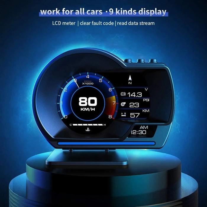 Jual Hud P6 Display Car Windshield Speedometer Projector System Obd2 ...