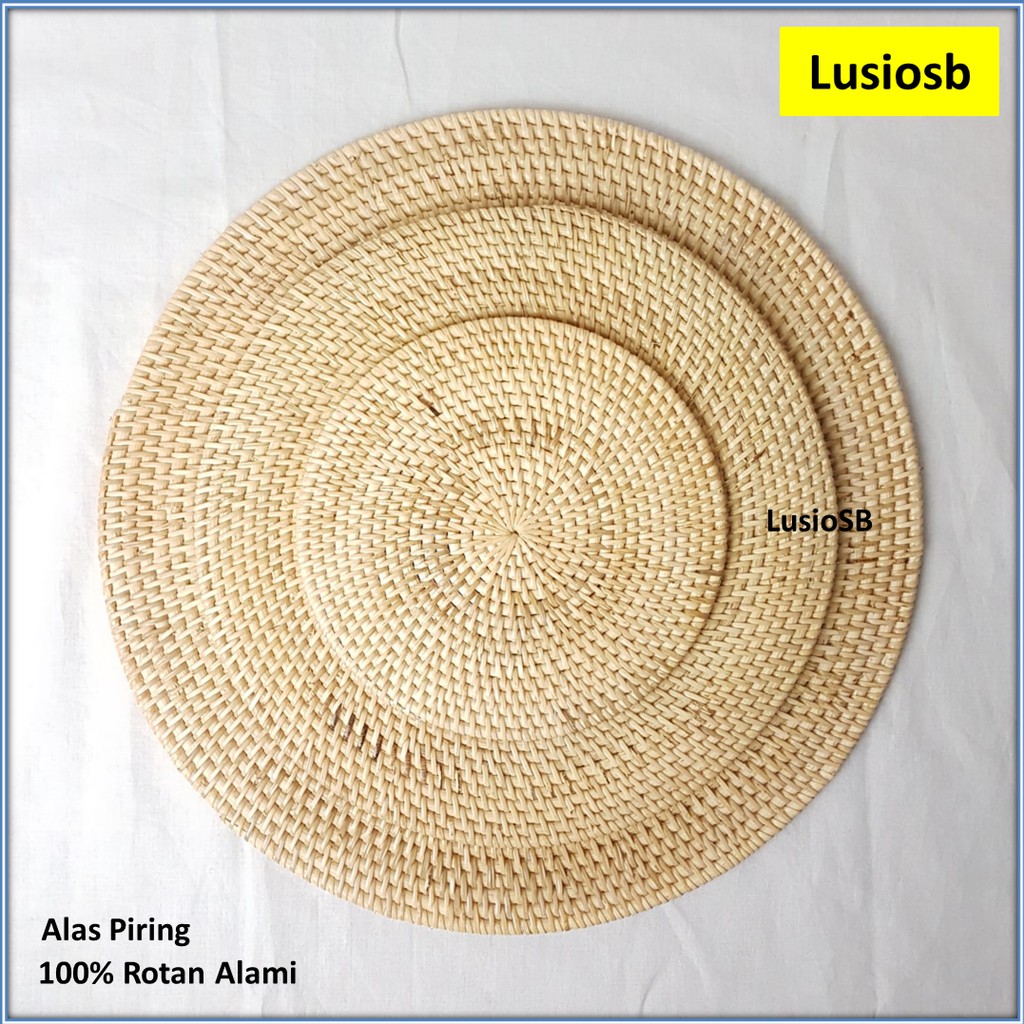 Jual Tatakan Piring Rotan 3 Ukuran Natural / Rattan Placemat 3 Sizes ...