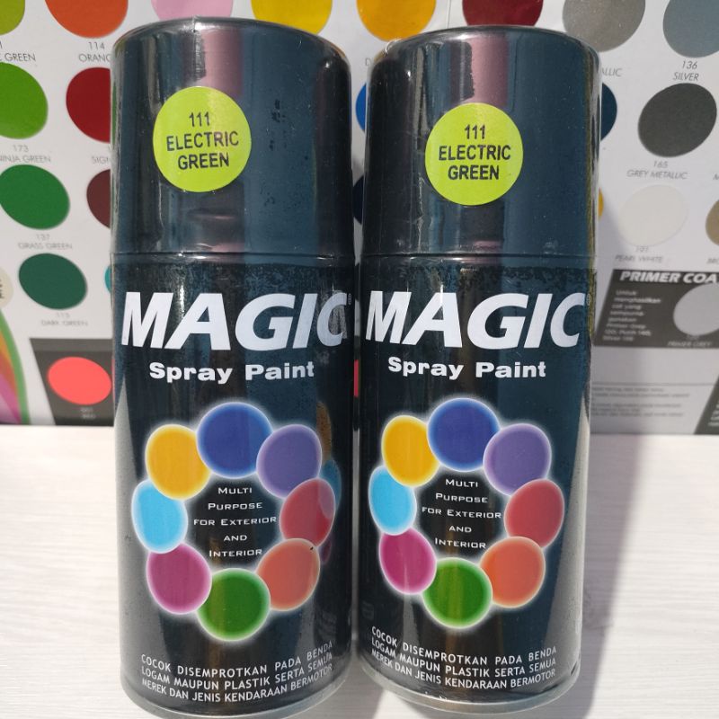 Jual Magic Spray Paint Pilox Pilok Magic Electric Green 111 Hijau Muda ...