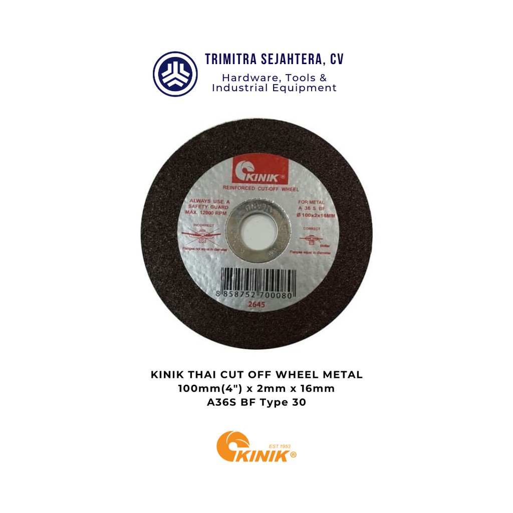 Jual KINIK Batu Gerinda 4" - Cut off wheel Metal A36SBF30 | Shopee ...