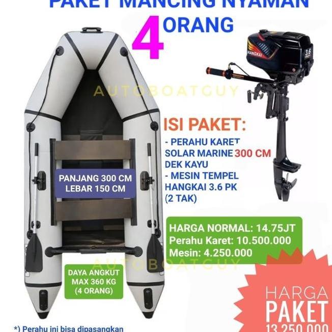 Jual Promo Paket Mancing Nyaman - Perahu Karet Solar Marine Mesin Tempel | Shopee Indonesia