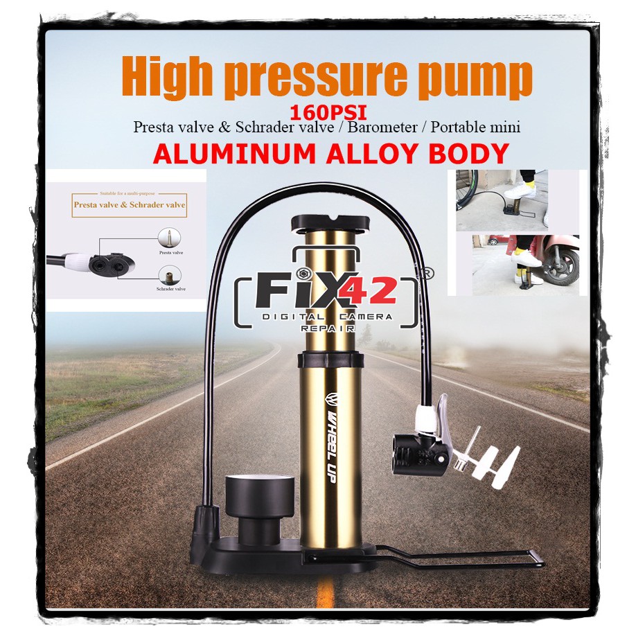 Jual Pompa Ban Sepeda Pompa Ban Motor Portable Aluminum High Pressure ...