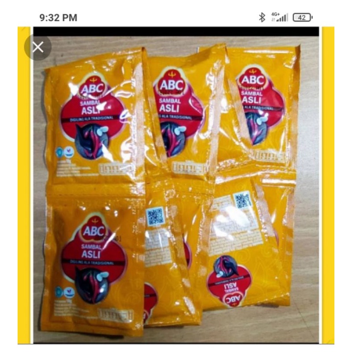 Jual sambal ABC asli 18 gram 1 pack (10 sachet) | Shopee Indonesia