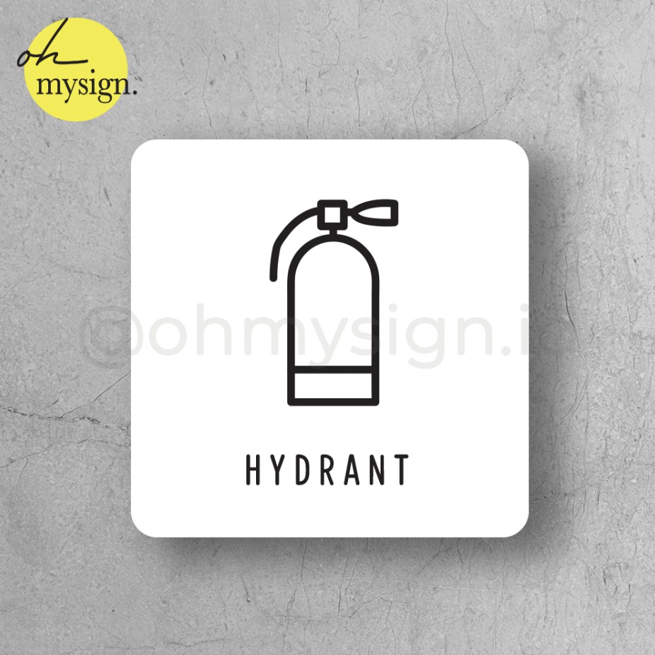 Jual Sign Hydrant Akrilik UV Print Label | Shopee Indonesia