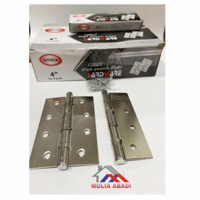 Jual ENGSEL PLAT 4 INCH /ENGSEL PINTU JENDELA /ENGSEL PLAT SIYOTA 4IN ...