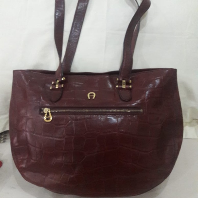 Jual Tas Aigner croco authentic (NEGO) | Shopee Indonesia