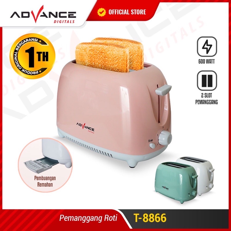 Jual Pemanggang roti advance toaster T-8866, toaster sandwich otomatis ...