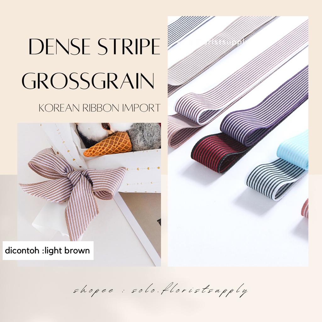Jual 1M PITA GROSSGRAIN DENSE STRIPE KOREAN RIBBON MOTIF GARIS TENGAH ...