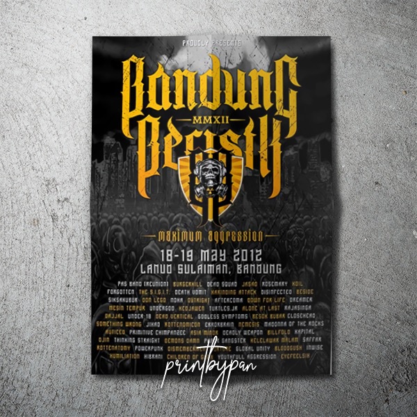Jual Poster BANDUNG BERISIK Metal Festival Pamflet Event Band Metal ...