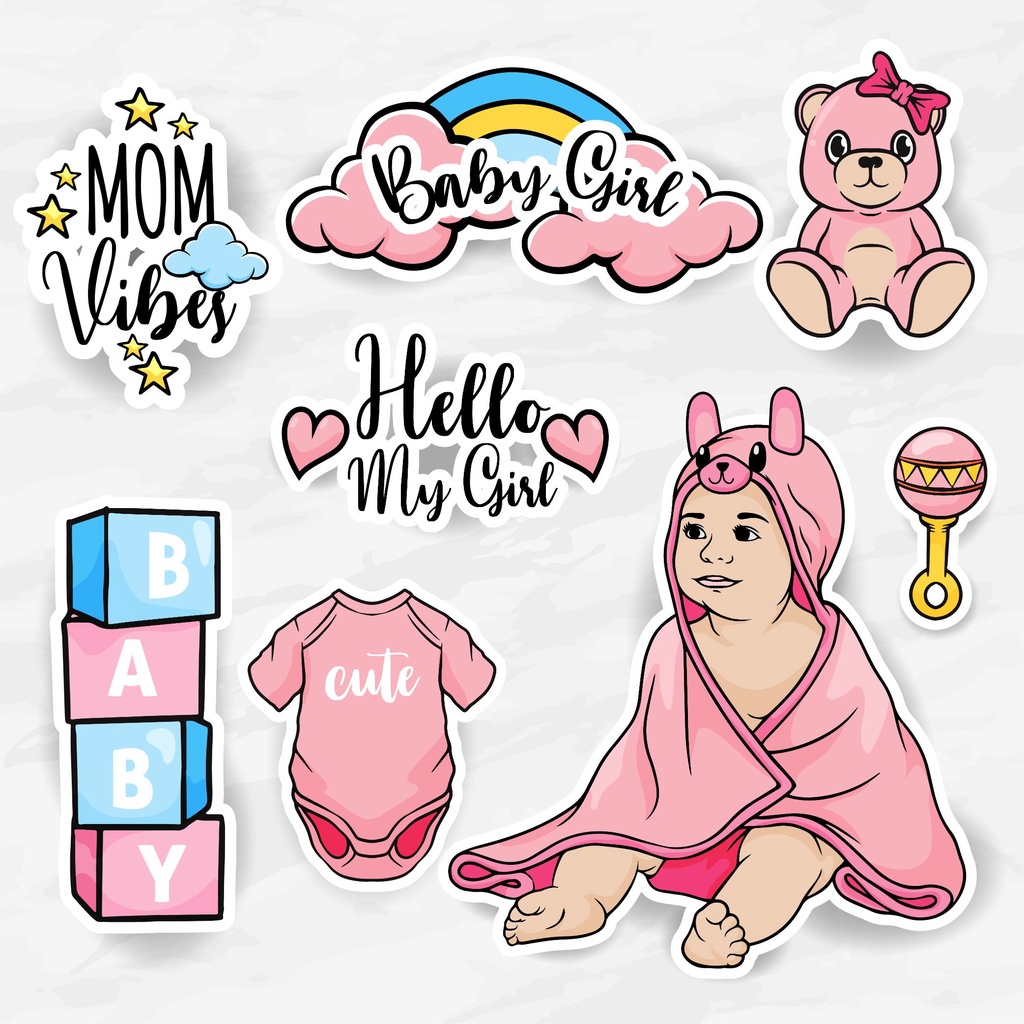 Jual Sticker Baby Boy - Baby Girls / Sticker traveling/ stiker jurnal ...