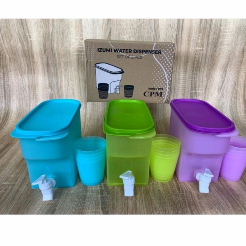 Jual IZUMI Dispenser Kulkas Set Gelas 4pcs 3.5L / teko air minum ...