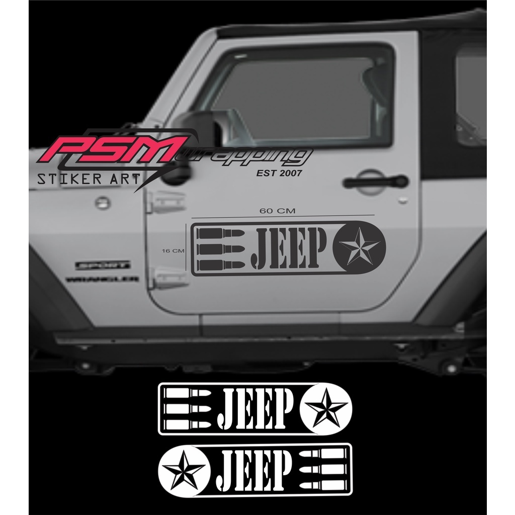Jual Stiker Cutting Sticker Bodi Mobil - JEEP | Shopee Indonesia