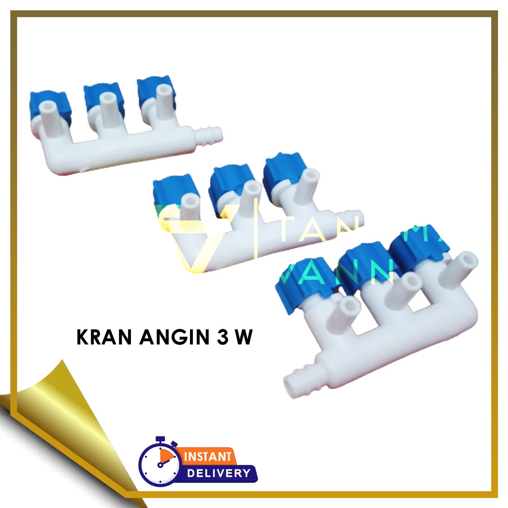 Jual KRAN 3 WAY PEMBAGI UDARA CABANG 3 JALUR AERATOR AIRATOR KERAN ...