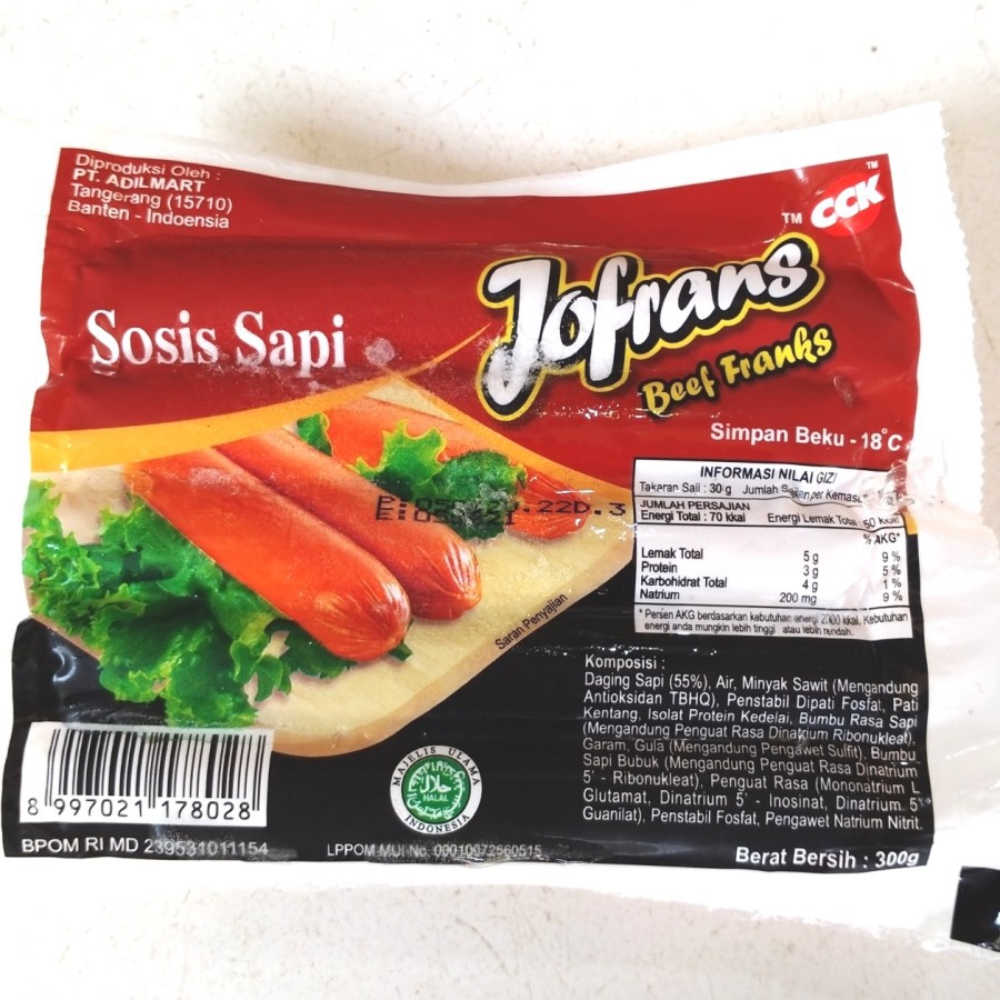Jual JOFRANS SOSIS SAPI 300 GR ISI 10 | Shopee Indonesia