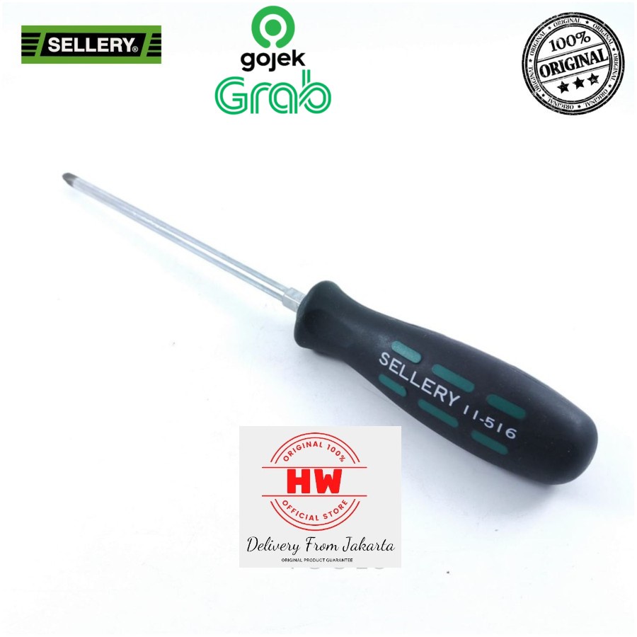 Jual OBENG BUNGA OBENG PLUS GAGANG KARET 6 INCH X 6MM (+) SELLERY 11 ...