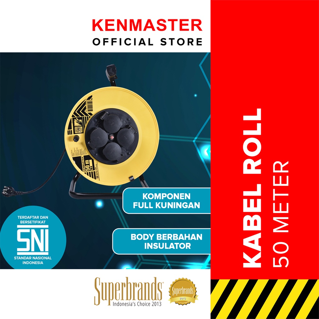 Jual Kenmaster Kabel Roll 50 M KENMASTER (SNI) 4 LB kabel 3X1.5mm - KBRL034 | Shopee Indonesia