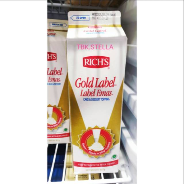 Jual RICH GOLD LABEL WHIPPING CREAM 907 GR | Shopee Indonesia