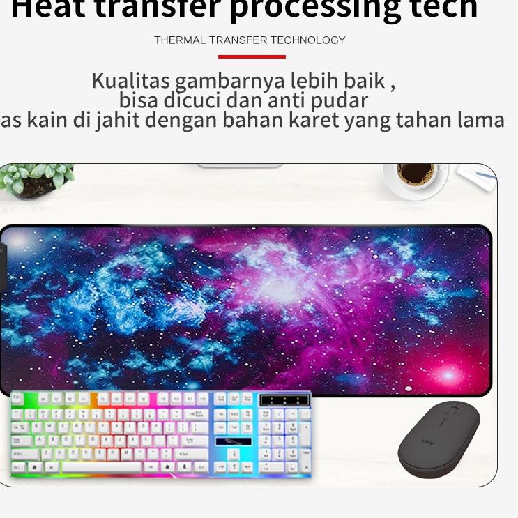 Jual Harga Spesial.. ISKU Mouse Pad Gaming LED RGB XL/Desk Mat Anti ...