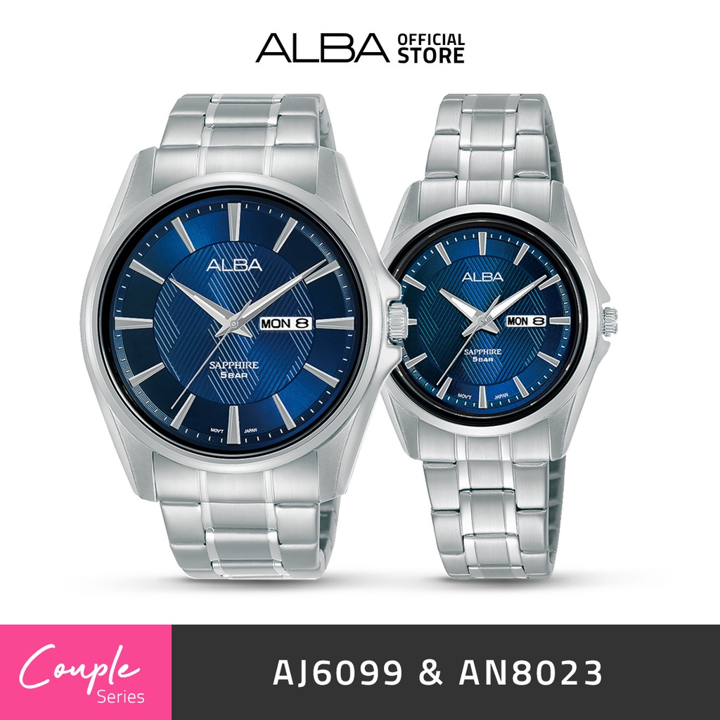 Jual Jam Tangan Couple Alba Quartz AJ6099 - AN8023 Original | Shopee ...