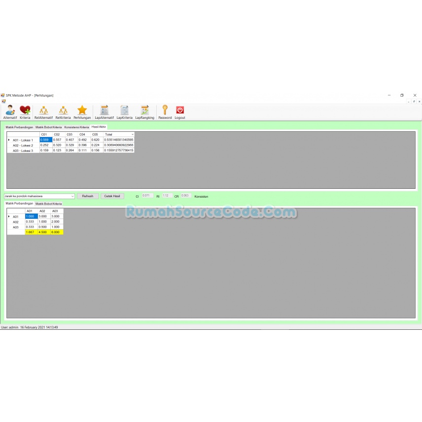 Jual Source Code SPK Metode AHP VB.Net | Shopee Indonesia