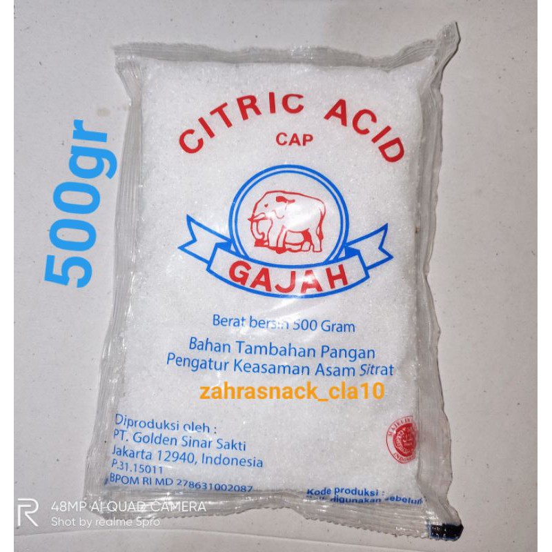Jual Citrid Acid / Citrun Cap Gajah 500gr | Shopee Indonesia