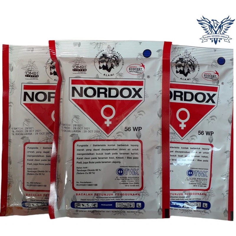 Jual Nordox 56 WP 100 Gram Fungsida Bakterisida Tembaga Oksida 56% ...