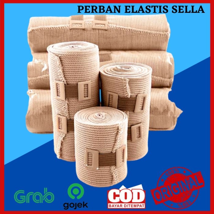 Jual Perban Elastis Elastic Bandage Gulung Sella Onehelath 4 inch 7,5cm ...