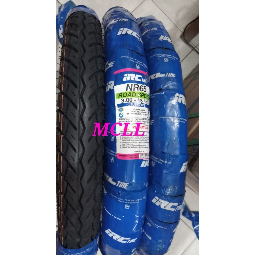 Jual BAN LUAR IRC 300-18 NR65 (TUBETYPE) | Shopee Indonesia