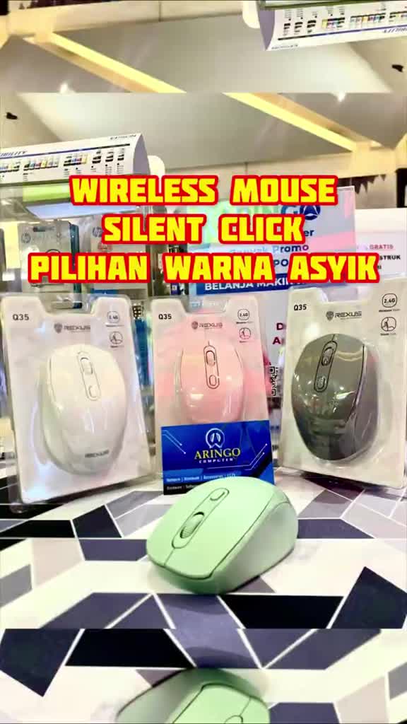 Jual Rexus Q35 Wireless Silent Click Office Mouse | Shopee Indonesia