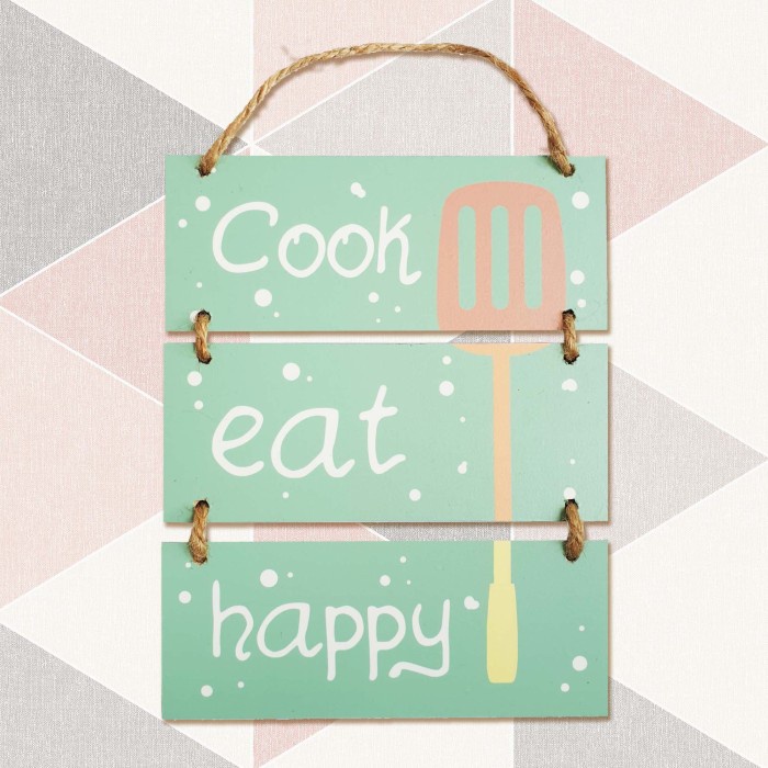 Jual Dinding-Hiasan- Hiasan Pajangan Dinding - Cook Eat Happy - Wall ...