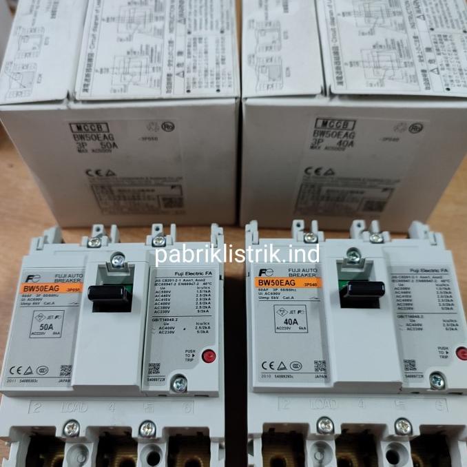 Jual NFB MCCB BW50EAG BW50 EAG 3P 50A atau 3P 40A Fuji electric ...