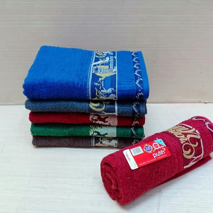 Jual Handuk Merah Putih Tanggung MOTIF 60 x 130 / Handuk Jumbo / Handuk ...