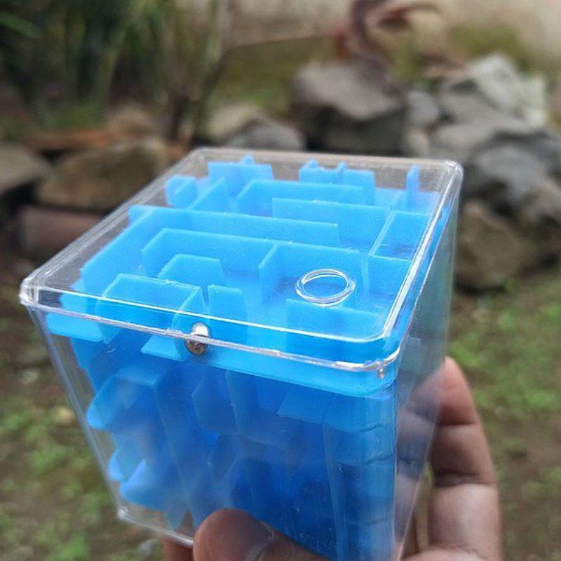 Jual MAINAN LABIRIN KOTAK BENING MAZE CUBE LABYRINTH PUZZLE CUBE 3D ...