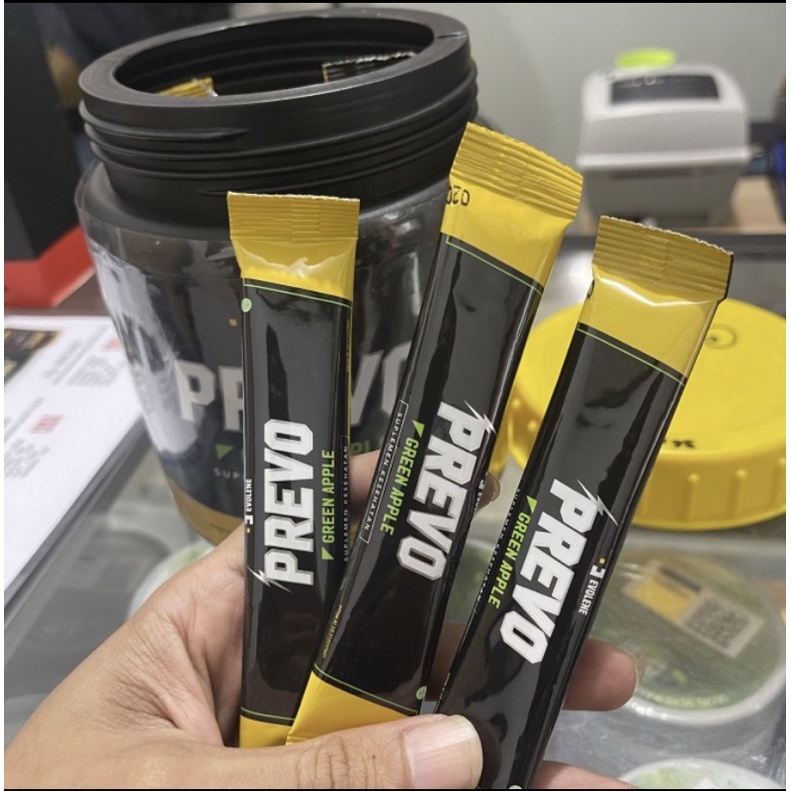 Jual EVOLENE Prevo Pre - Workout Halal Kemasan Sachet - Green Apple ...