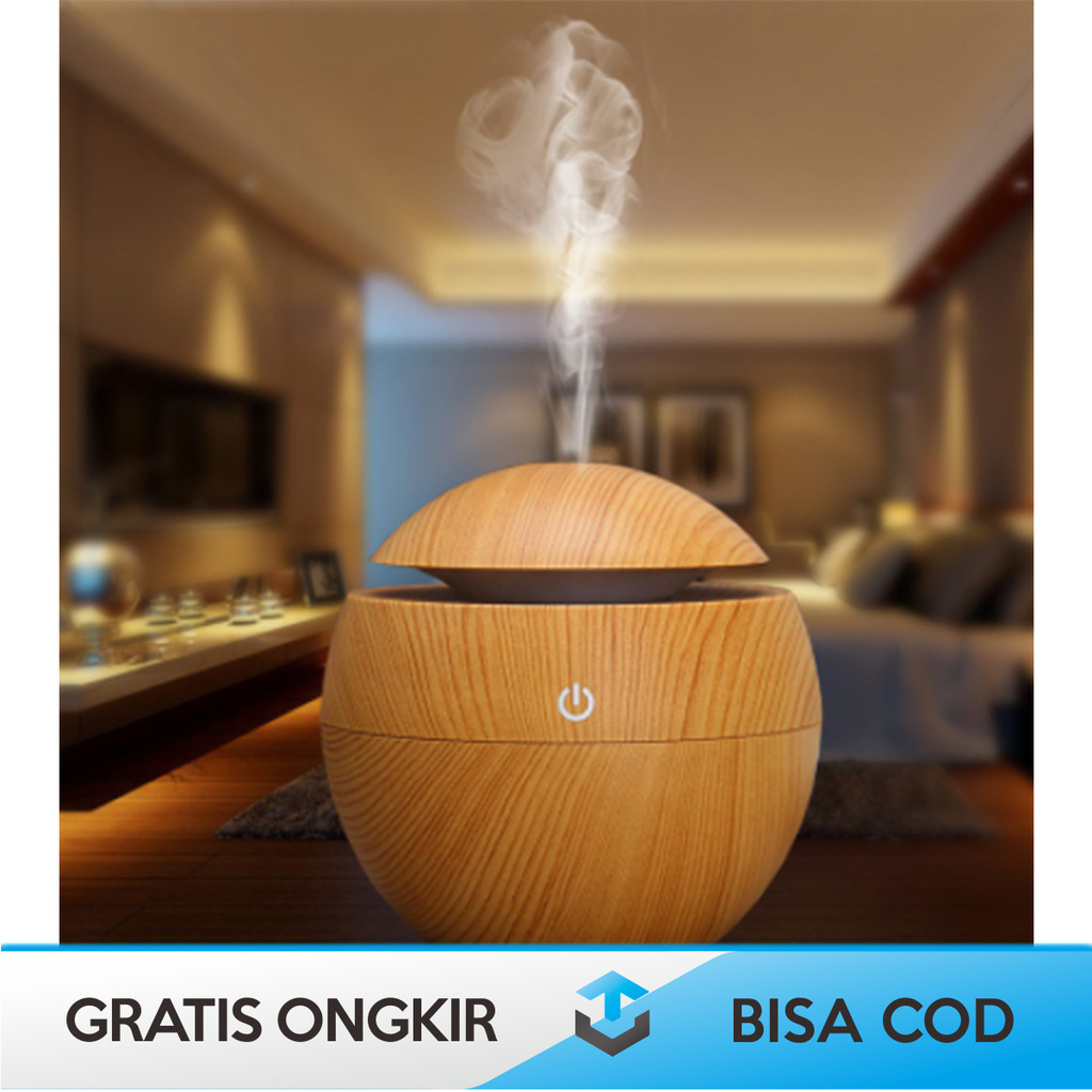 Jual MINI HUMIDIFIER DIFFUSER AROMATERAPI RGB LIGHT LED H41 KAYU ...