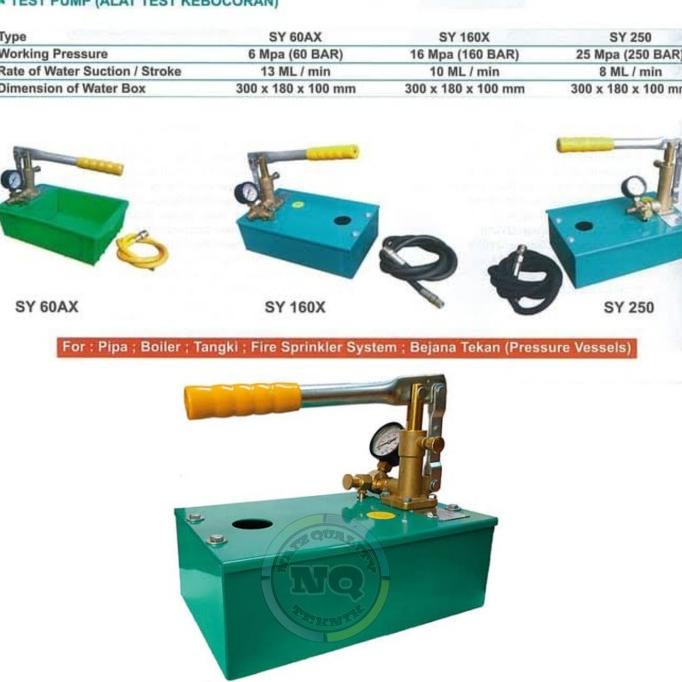 Jual Alat Test Kebocoran / Pump Manual / Alat Tekanan Pipa Air Xy-160X ...