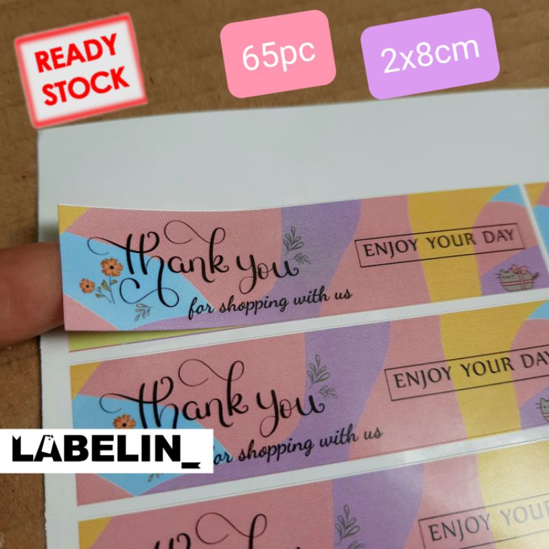 Jual CUSTOM PO Stiker Kromo 65pc stiker thank you stiker review stiker ...